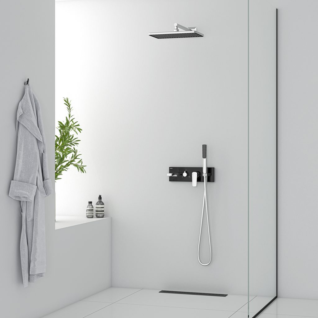 Life Three Way Concealed Shower Set White Glass – TESKA – Touch the ...
