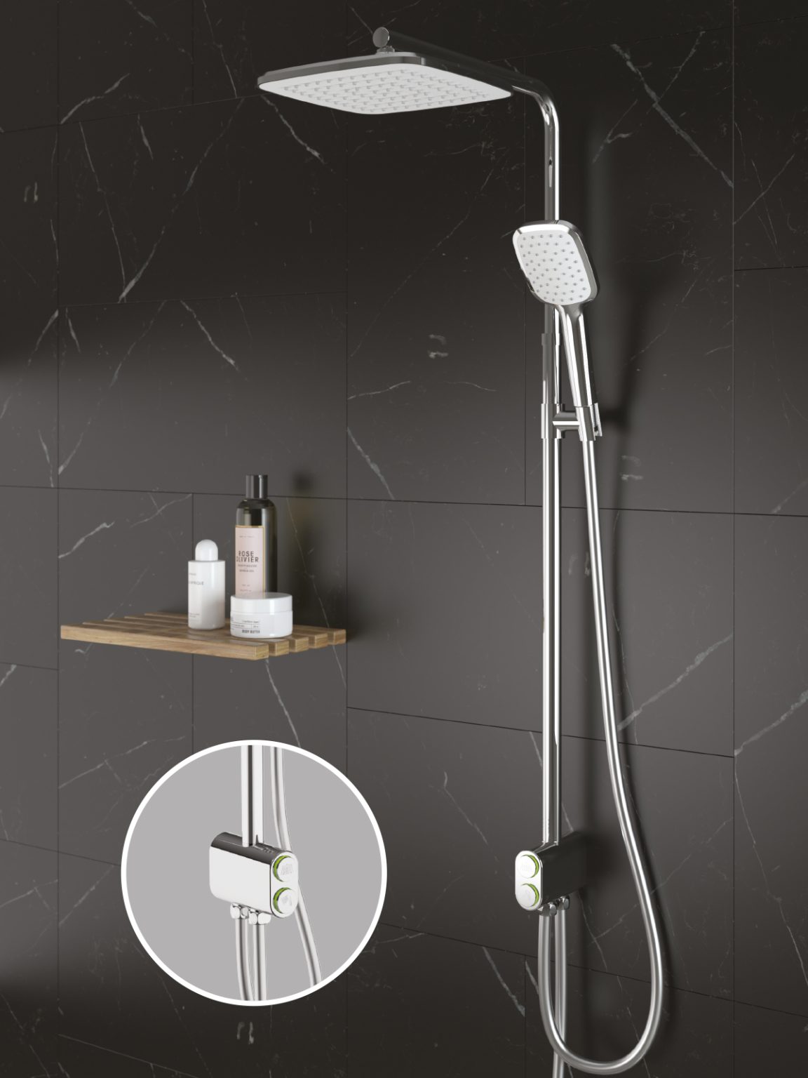 Tena Two Way Square Shower Robot – TESKA – Touch the water, leave a ...